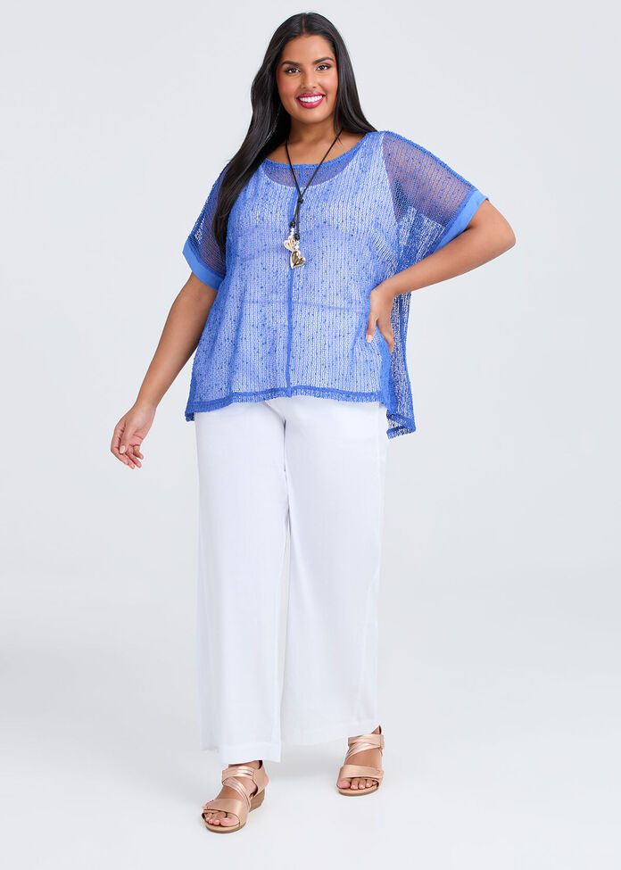 Shop Plus Size Textured Lulu Overtop, Blue | Taking Shape AU