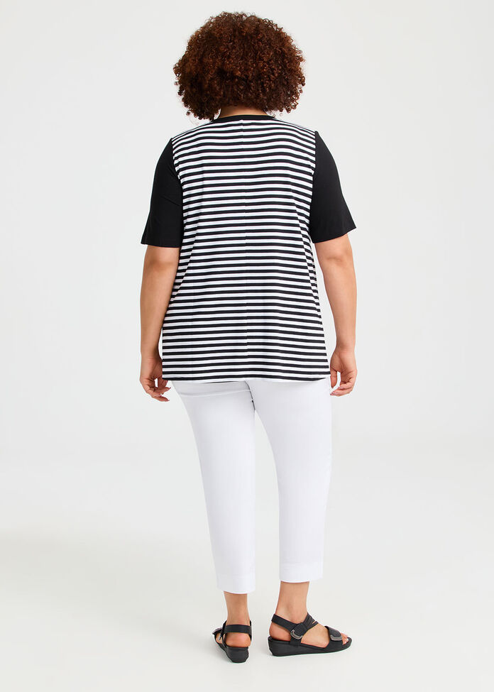 Shop Plus Size Natural Holiday Stripe Top, Stripes | Taking Shape AU