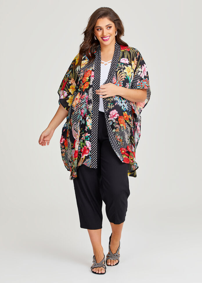 Shop Plus Size Natural Zambi Kimono, Multi | Taking Shape AU
