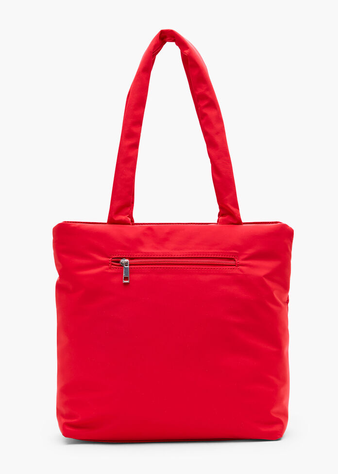 Red Puffy Shoulder Bag: Statement Style | Taking Shape AU