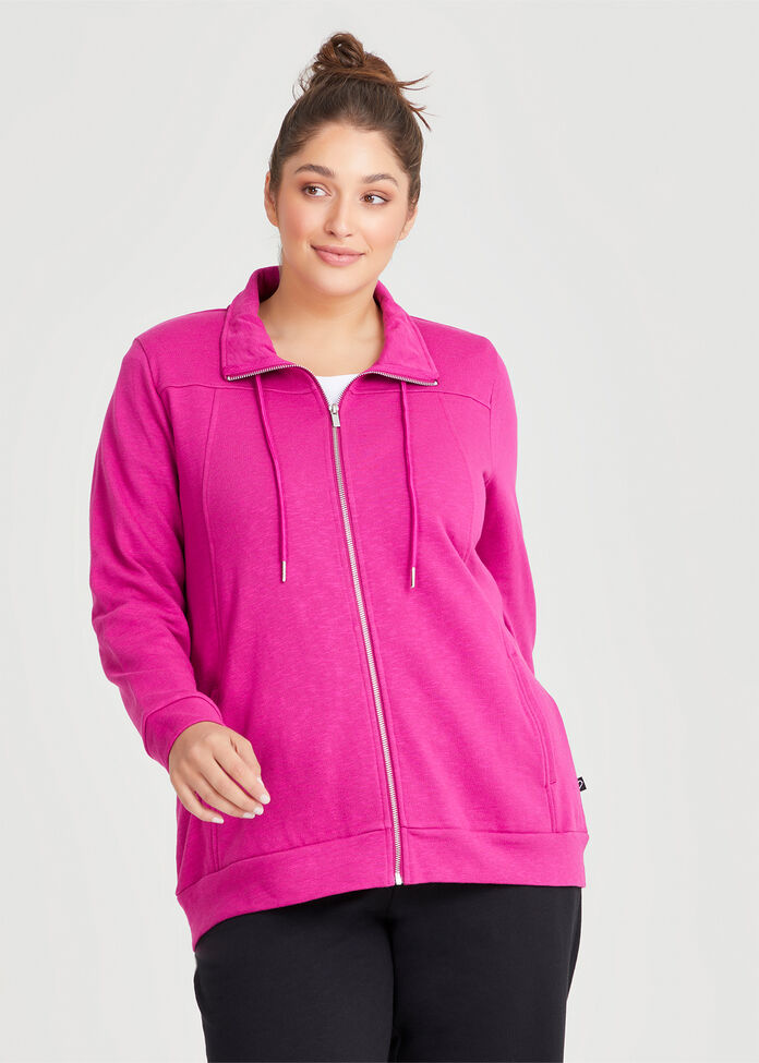 Shop Plus Size Funnel Neck Active Jacket in Black | Taking Shape AU