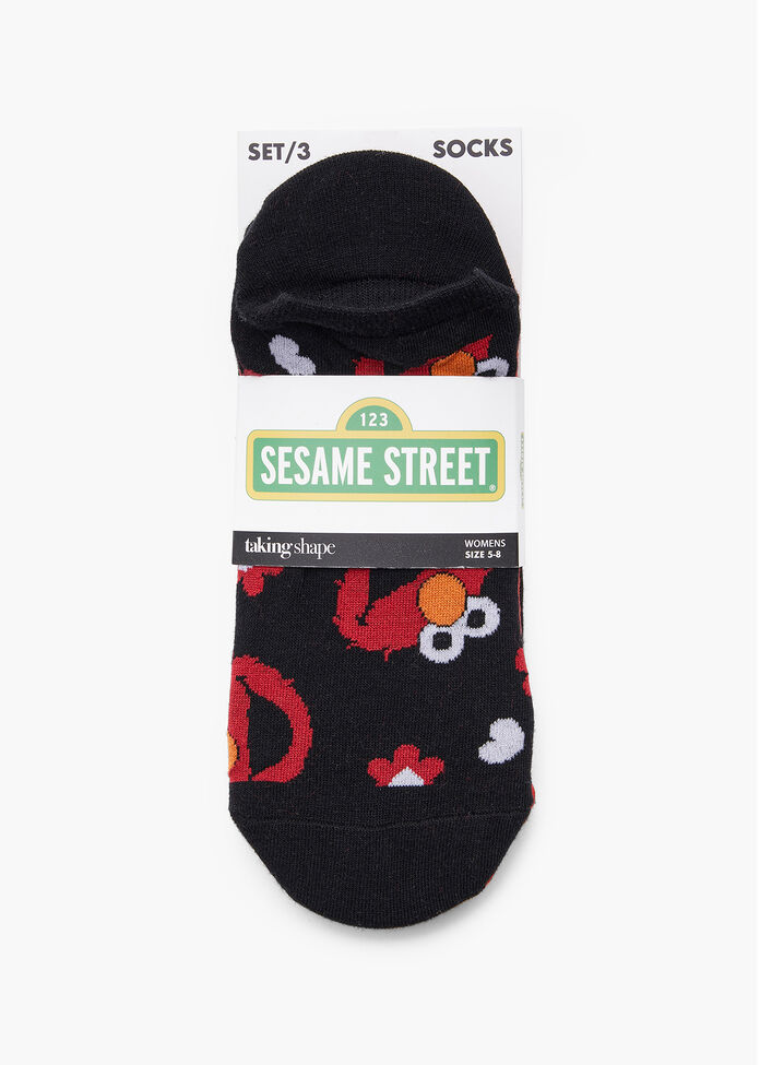Shop Set/3 Elmo Socks in Black | Accessories | Taking Shape AU