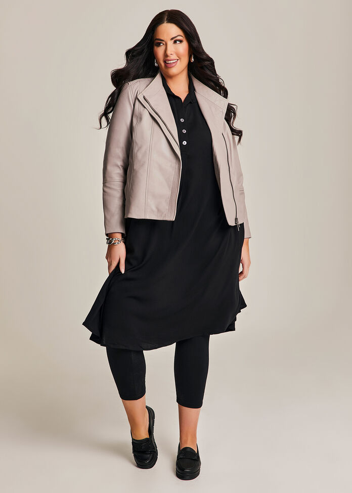 Plus Size Women's Red Leather Liza Jacket | Taking Shape AU