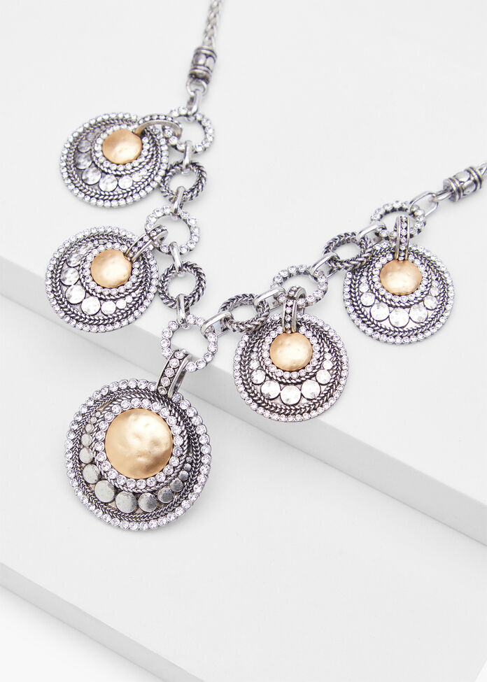 Shop Two Tone Disc Short Necklace in Multi | Accessories | Taking Shape AU