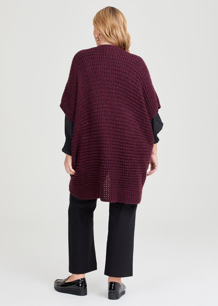 Shop Pointelle Twist Poncho in Purple | Accessories | Taking Shape AU