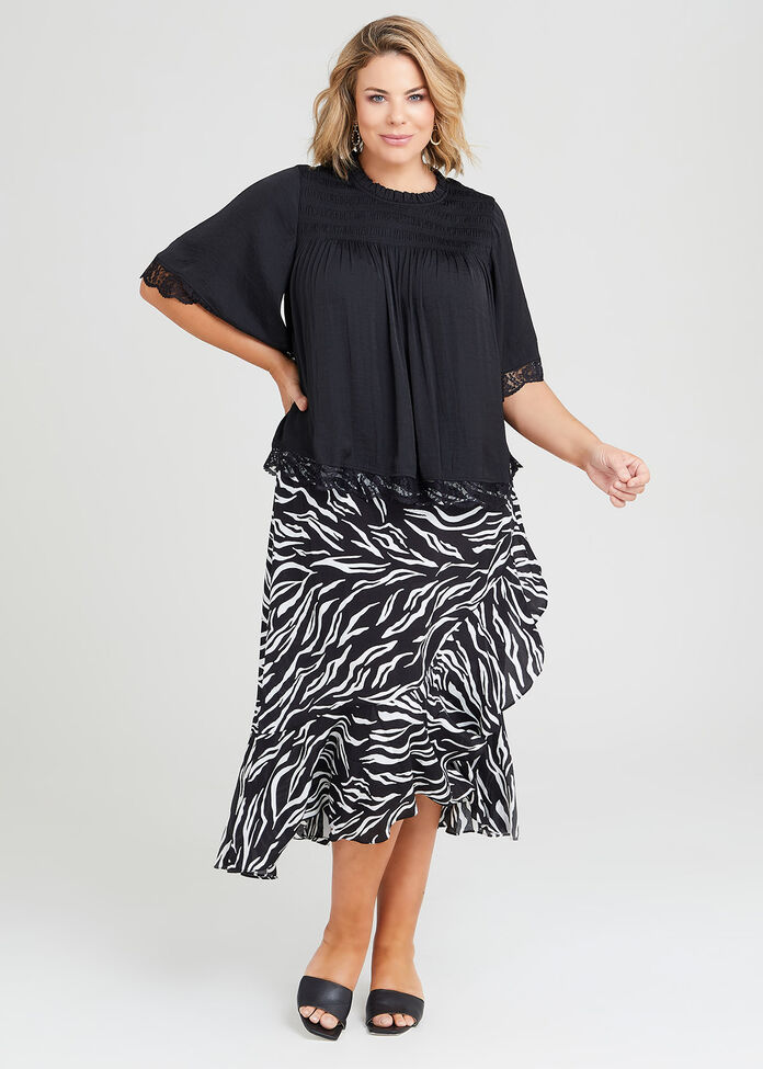 Shop Plus Size Luxe Harlow Shirring Top, Black | Taking Shape AU