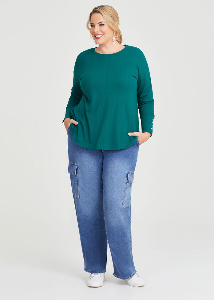 Shop Plus Size Rib Hi-lo Top in Green | Taking Shape AU Shop Plus Size Rib Hi-lo Top in Green | Taking Shape AU