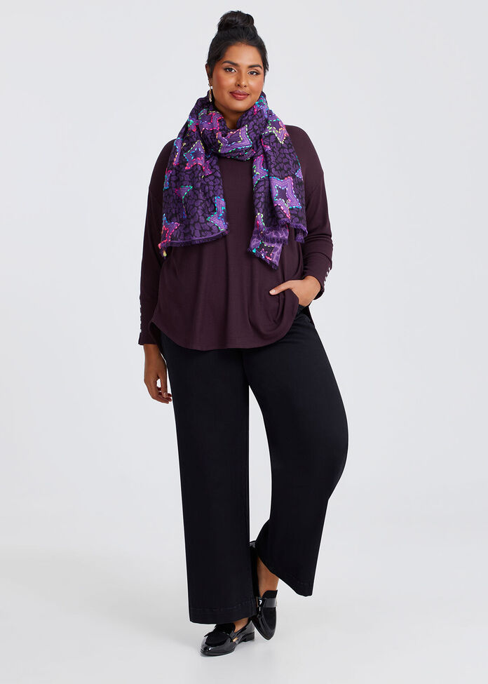 Purple Star Embroidered Scarf: Women's | Taking Shape AU