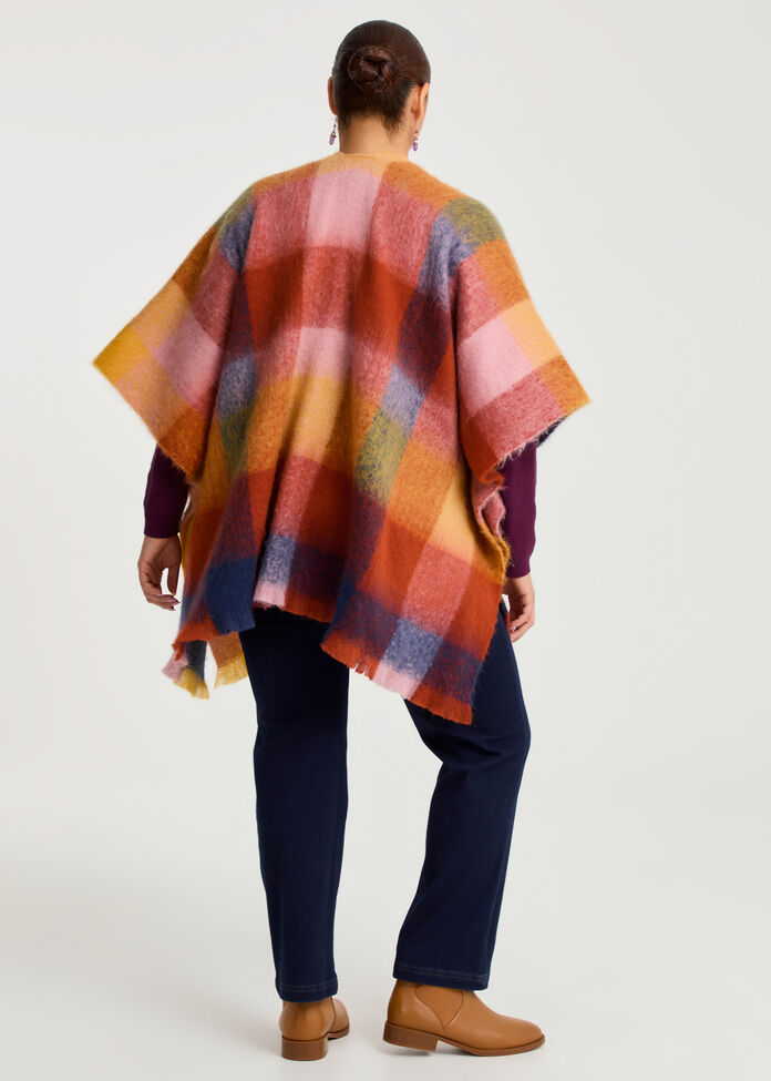 Shop Warm Fuzzy Check Cape in Multi | Accessories | Taking Shape AU