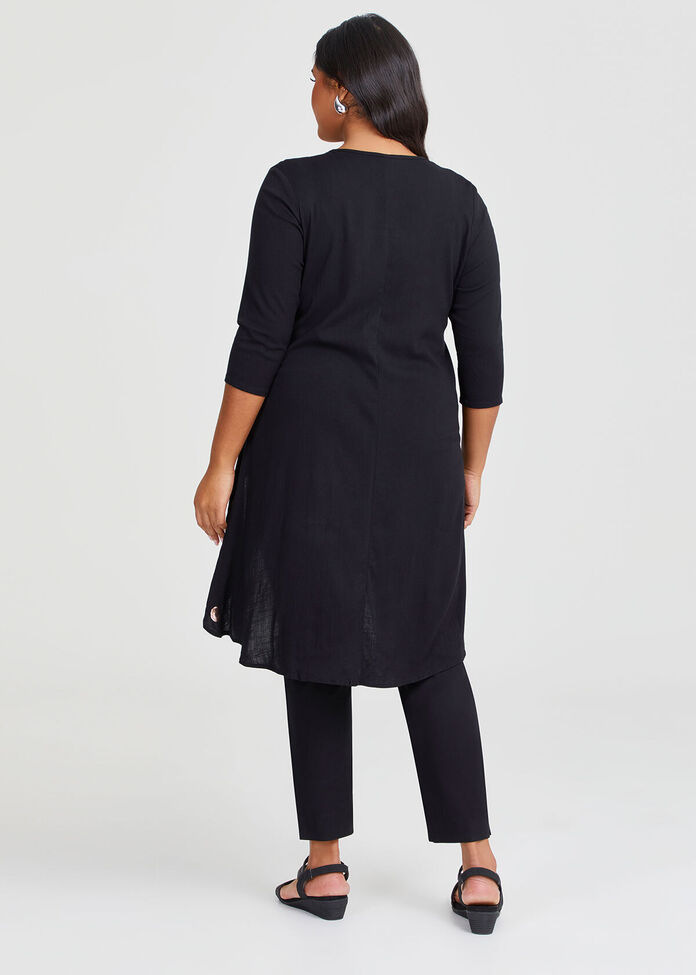 Shop Plus Size Sequin Spot Natural Tunic, Black | Taking Shape AU