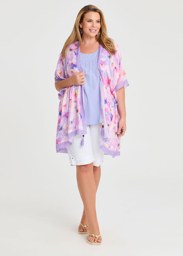 Shop Plus Size Good Earth Australian Cotton Element Tank, Purple ...