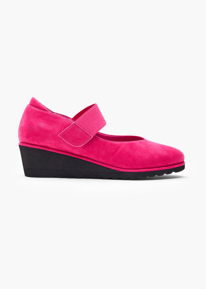 Black Elastic Mary Jane Wedges | Women's Shoes | Taking Shape AU