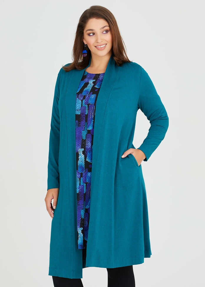 Shop Drift Bamboo Duster in blue in sizes 12 to 24 | Taking Shape