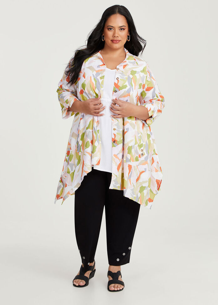 Shop Plus Size Zesty Linen Bamboo Shirt, Multi | Taking Shape AU