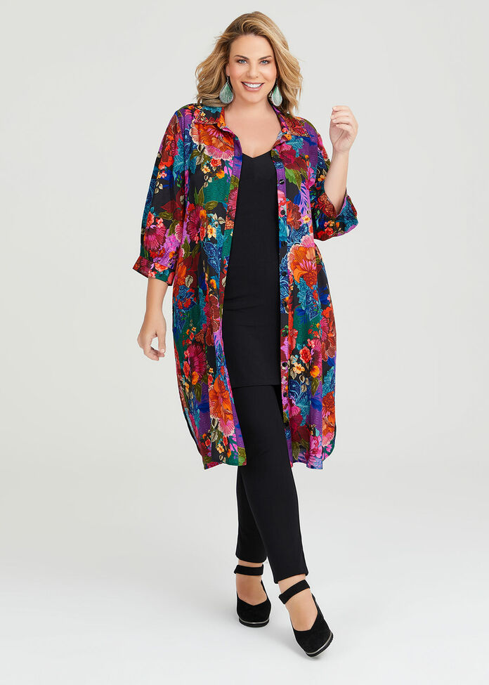 Shop Plus Size Natural Wildflower Shirt Dress, Multi | Taking Shape AU