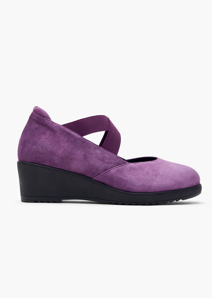 Shop Purple Orthotic Elastic Court Shoe | Comfortable Shoes | Taking ...