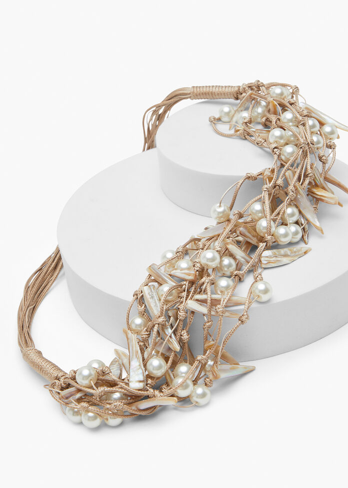 Shop Shell & Pearl Necklace in White | Accessories | Taking Shape AU