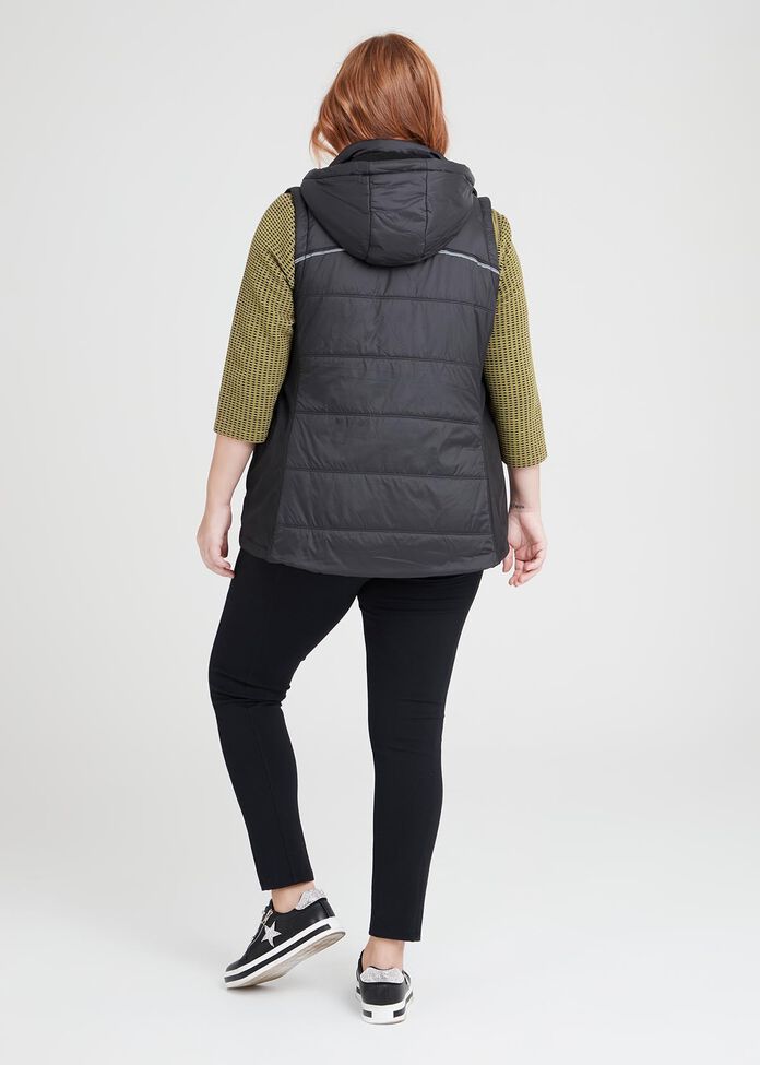 Shop Plus Size Quilted Hooded Puffer Vest, Black | Taking Shape AU