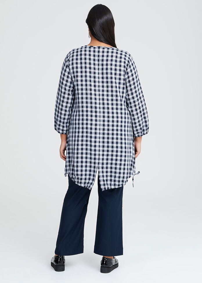 Shop Plus Size Natural Blue Check Top, Blue | Taking Shape AU
