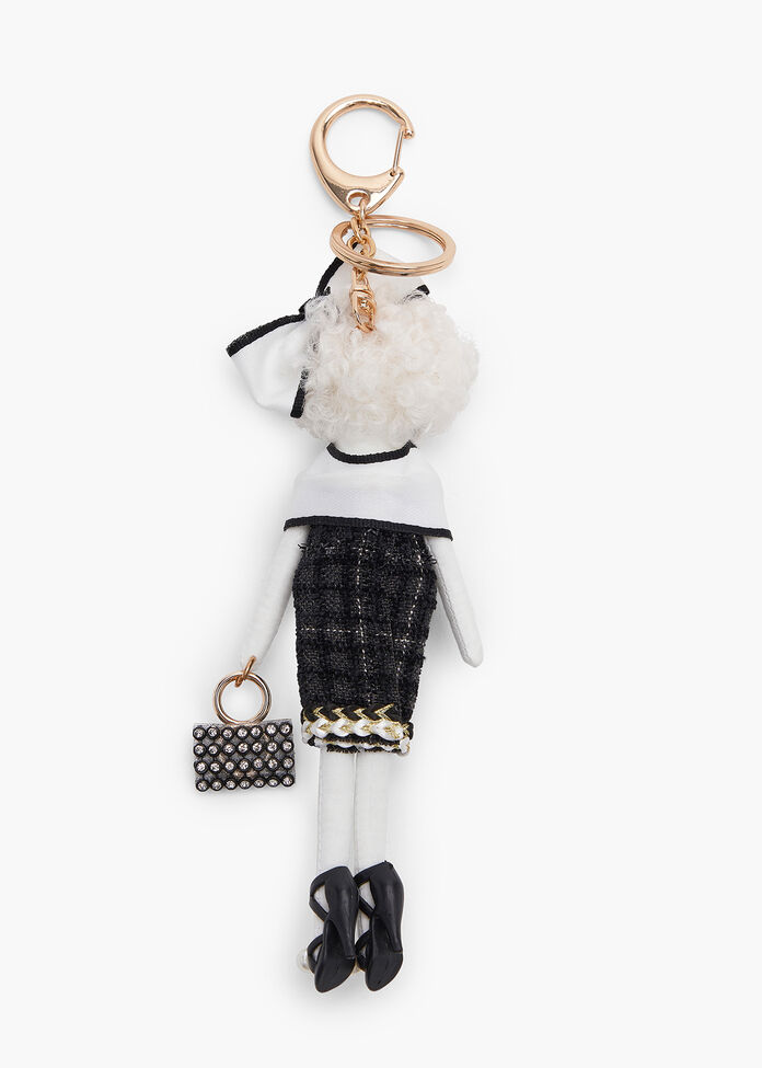 Shop Doll Key Ring Bag Charm in White | Accessories | Taking Shape AU