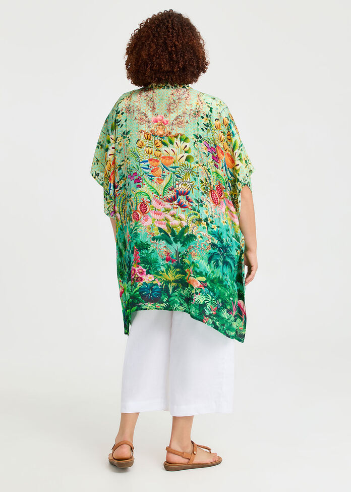 Shop Plus Size Natural Kimono, Green | Taking Shape AU