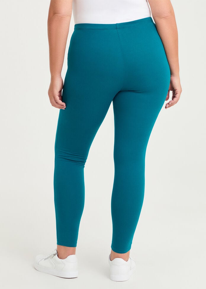 Shop Plus Size Good Earth Australian Cotton Full Length Legging, Blue ...
