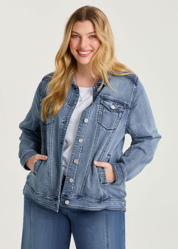 Shop Plus Size The Signature Denim Jacket, Blue | Taking Shape AU
