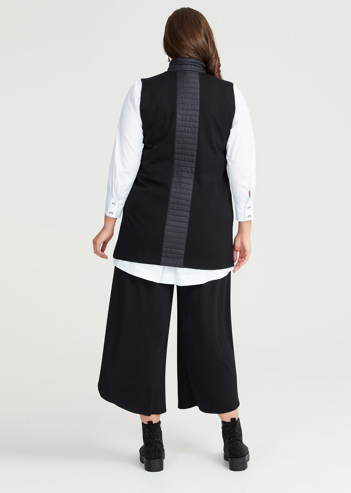 Shop Plus Size Bamboo Ponte And Spot Vest Black Taking Shape Au
