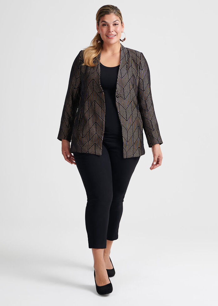 Shop Plus Size Chevron Chenille Jacket, Black | Taking Shape AU