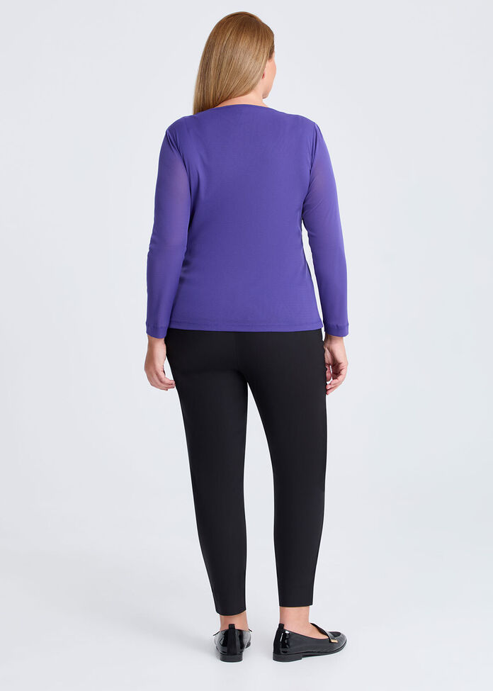 Shop Plus Size Alla Mesh Colosseum Top, Purple | Taking Shape NZ