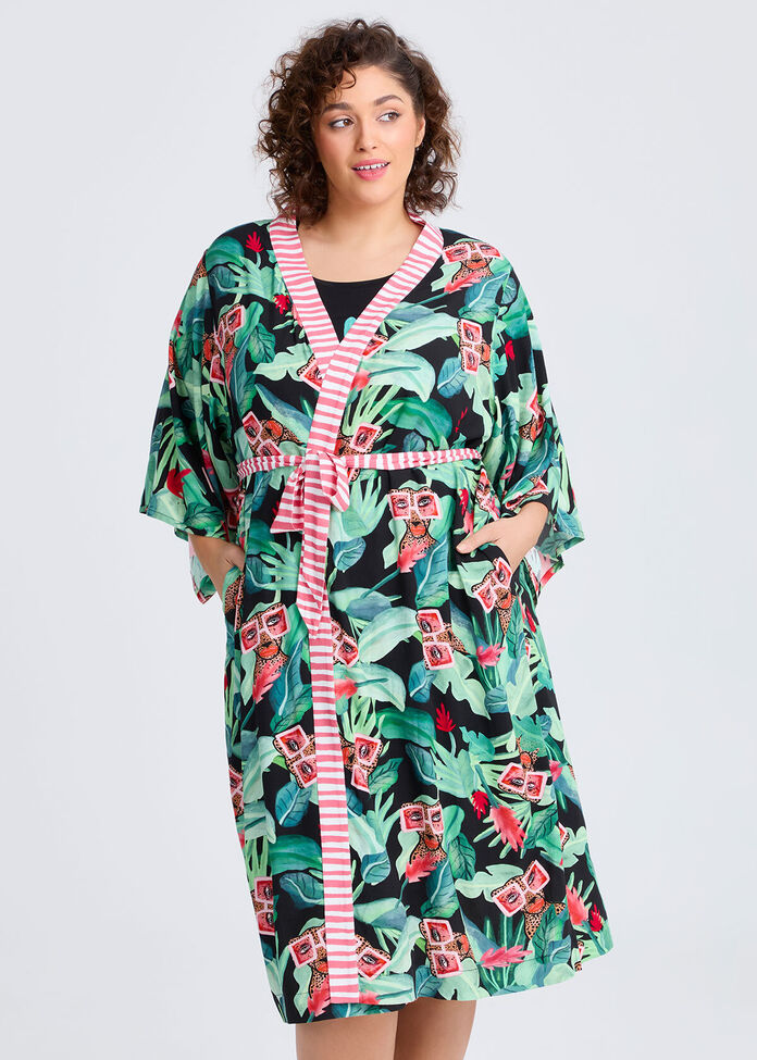 Shop Plus Size Bouffants Tropical Glam Robe, Multi | Taking Shape NZ