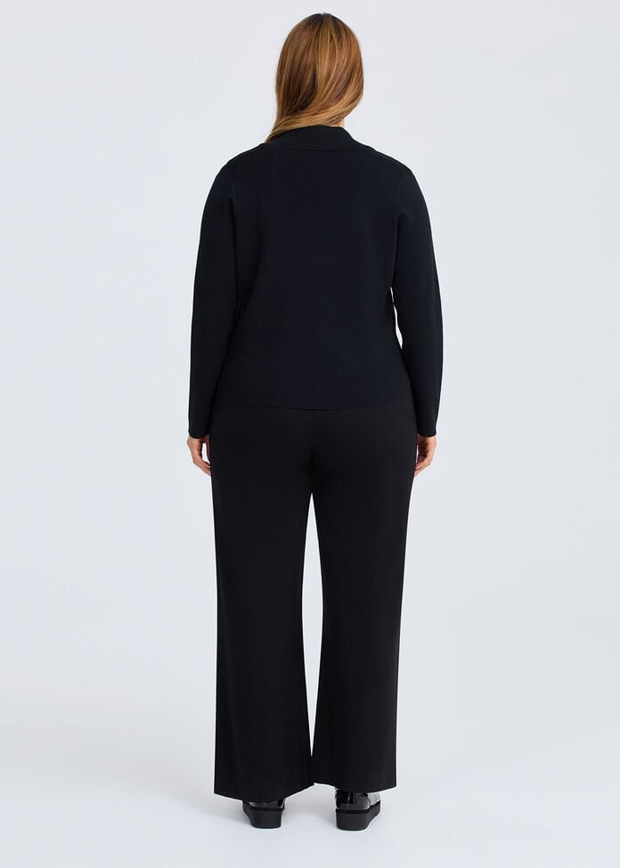 Shop Plus Size Milano Knit Natural Jacket, Black | Taking Shape NZ