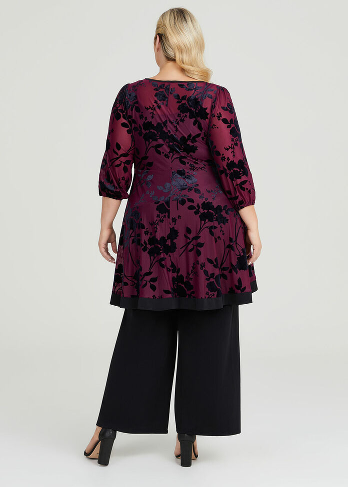 Shop Plus Size Devore Velvet Evening Tunic, Purple | Taking Shape AU