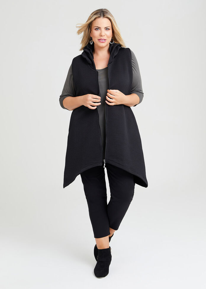 Shop Plus Size Amara Quilted Vest in Black | Taking Shape AU