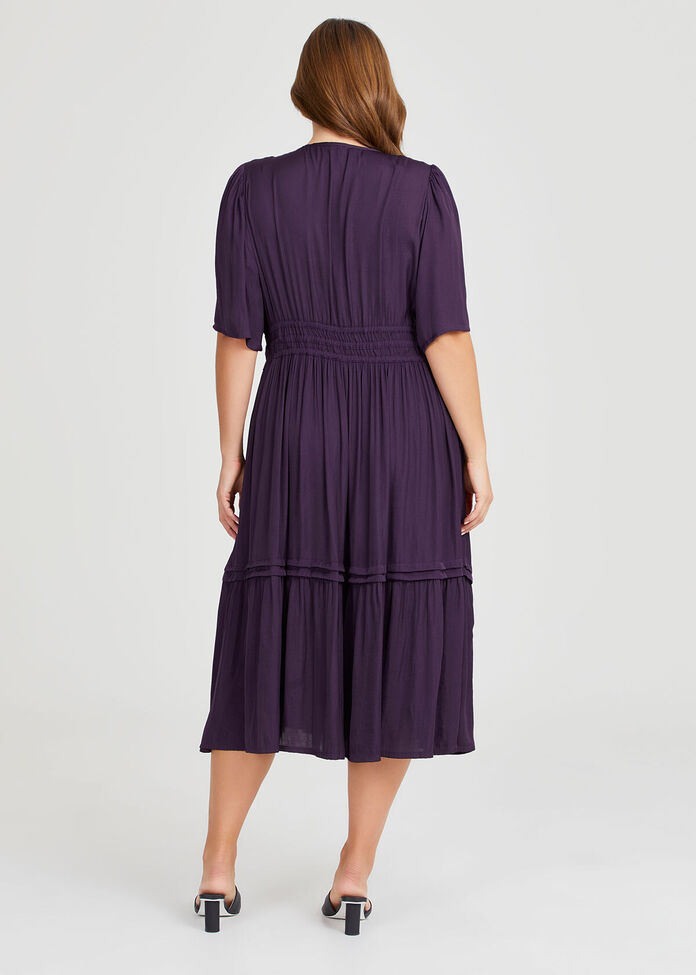 Shop Plus Size Luxe Summer Glam Tier Dress, Purple | Taking Shape NZ