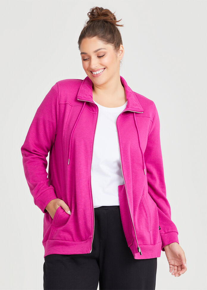 Shop Plus Size Funnel Neck Active Jacket in Black | Taking Shape AU