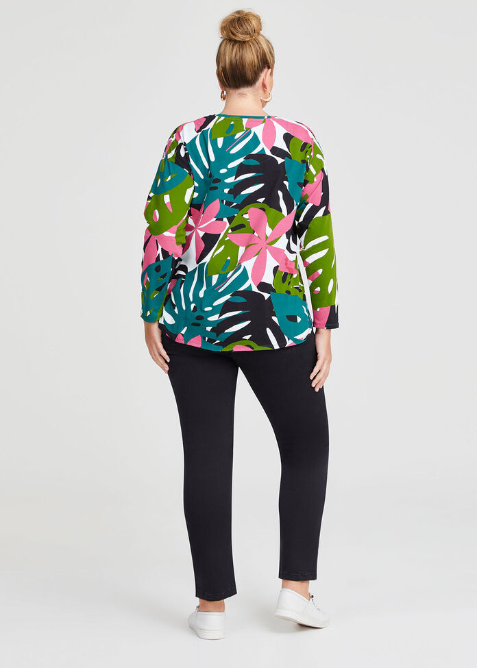 Shop Plus Size Cotton Graphic Palm Top, Multi | Taking Shape NZ