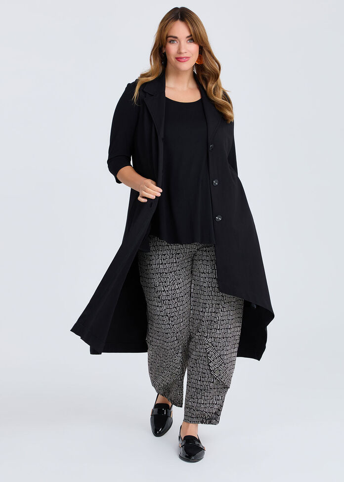 Shop Plus Size Long Bamboo Ponte Vest, Black | Taking Shape AU