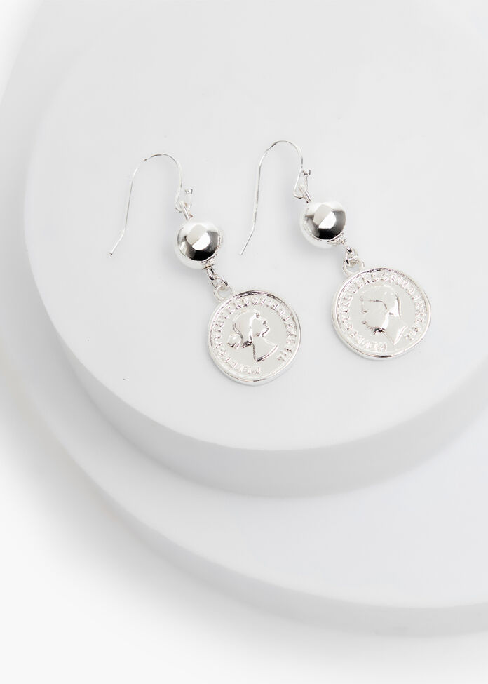 Shop Coin Earrings in Silver | Accessories | Taking Shape AU