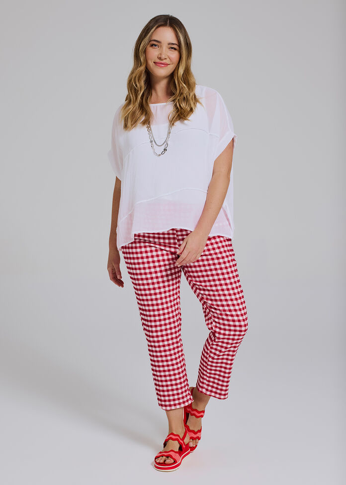 Shop Plus Size Chiffon Arlie Layering Top, White | Taking Shape AU