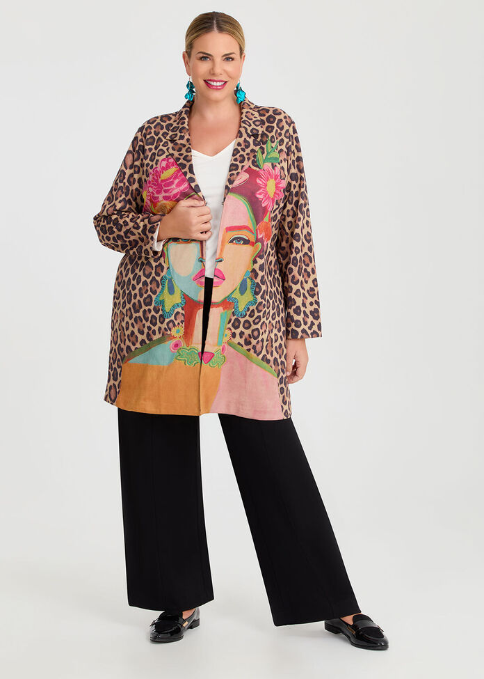 Shop Plus Size Faux Suede Portrait Jacket, Multi | Taking Shape NZ