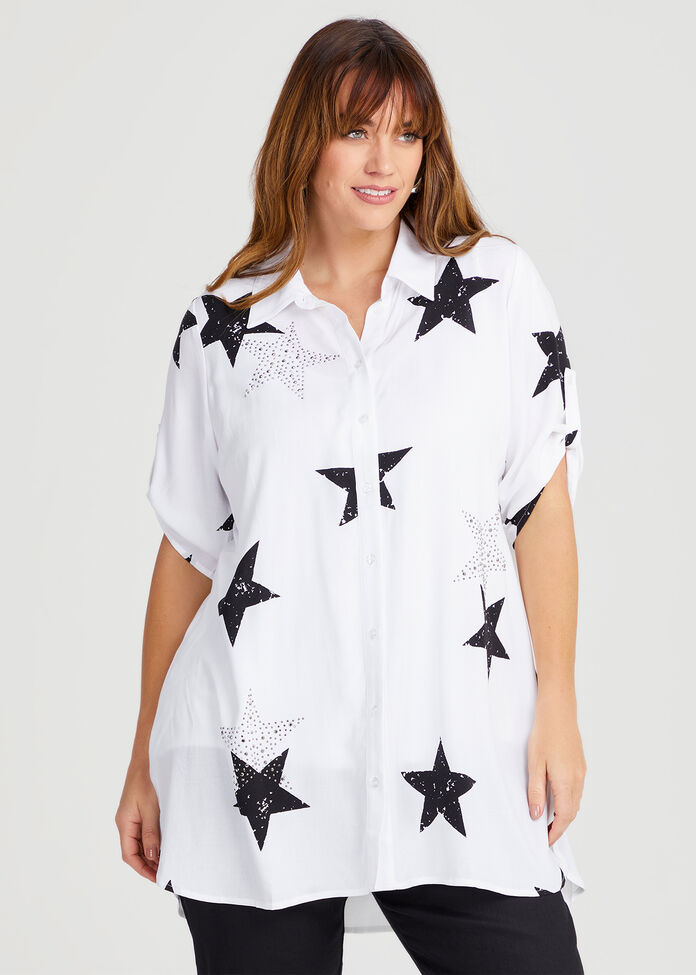Shop Plus Size Bamboo Star Shirt, Multi | Taking Shape AU