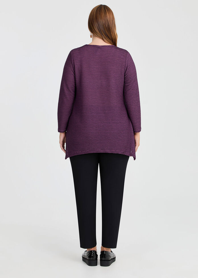 Shop Plus Size Ottoman Rib Knit Tunic, Purple | Taking Shape AU