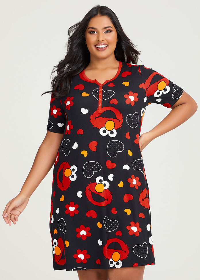 Shop Plus Size Elmo Flower Love Nightie, Multi | Taking Shape AU