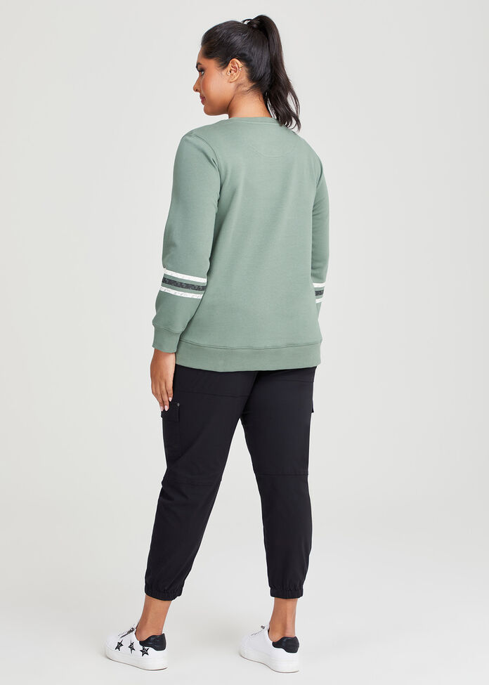 Shop Plus Size Cotton New York Sweatshirt, Green | Taking Shape AU