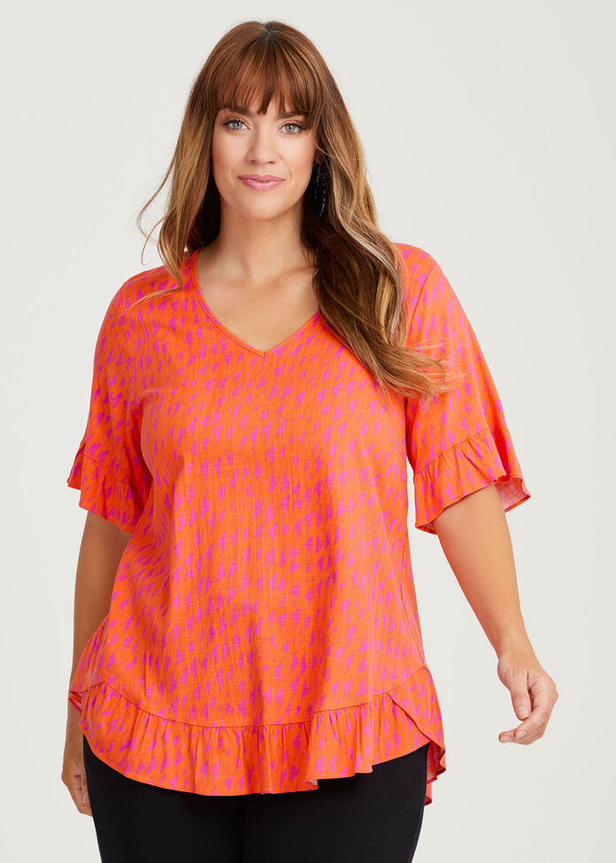 Plus Size Salsa Natural Top in Fiji Flower Print | Taking Shape AU