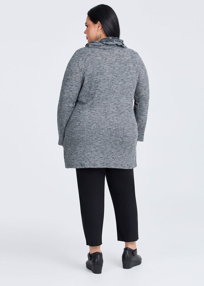 Shop Plus Size Flounce Detail Cardi, Grey | Taking Shape NZ