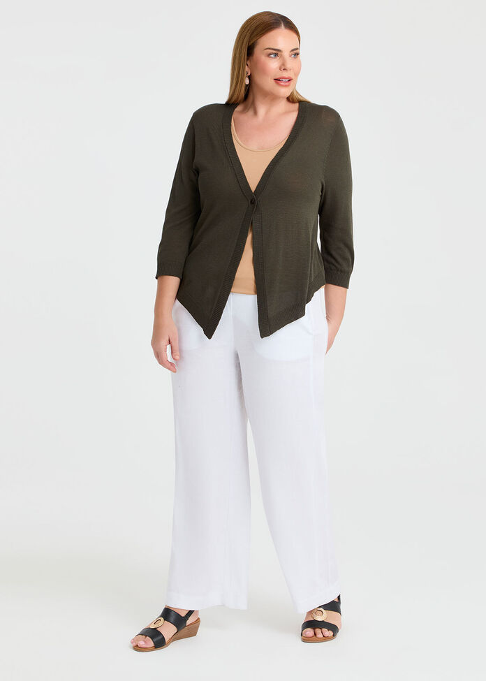 Shop Plus Size Tori Slub Knit Crop Cardigan, Green | Taking Shape AU