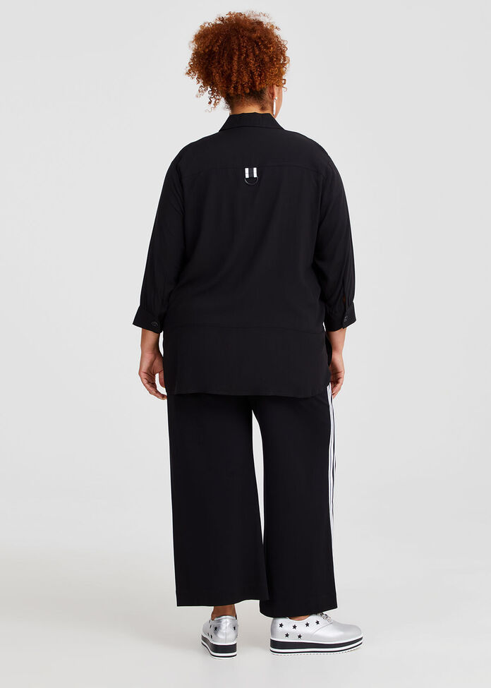 Shop Plus Size Bamboo Rhea Print Shirt in Black | Taking Shape US