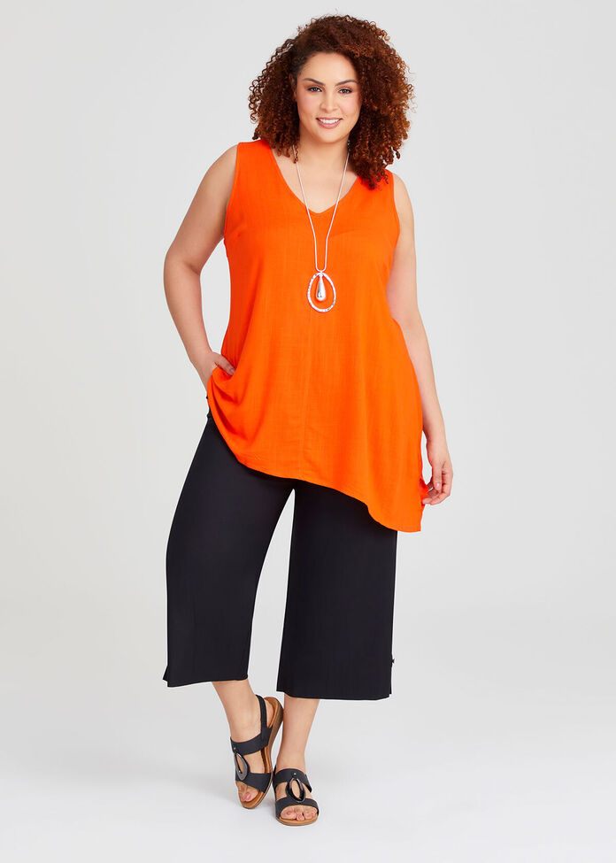 Shop Plus Size Side Tuck Natural Tank, White | Taking Shape AU